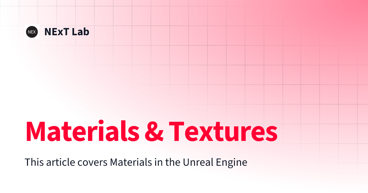 Materials & Textures | NExT Lab