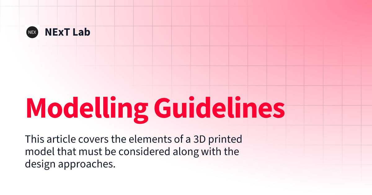 Modelling Guidelines | NExT Lab